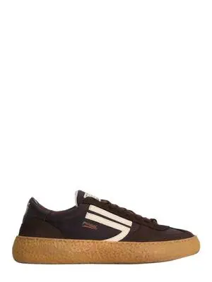 PURAAI Panelled Logo Patch Sneakers - Brown