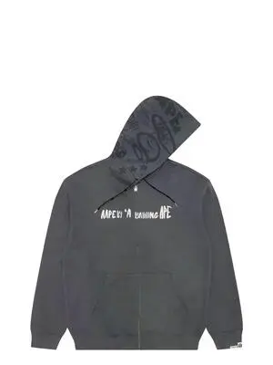 AAPE BY *A BATHING APE Logo-print Zip-up Hoodie - Grey