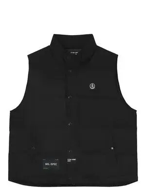 Izzue Padded Logo-patch Gilet - Black