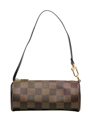 LOUIS VUITTON Damier Ebene Papillon Pochette Handbag - Brown