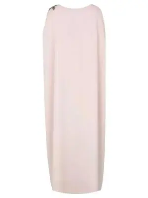 LOODYANA Hand-embroidered Cape Maxi Dress - Pink