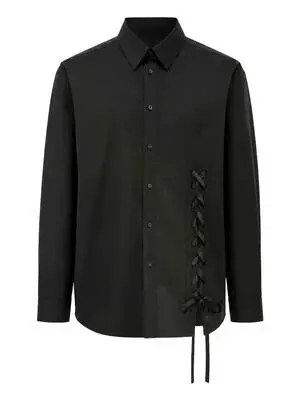 Simone Rocha Lace-up Detail Shirt - Black
