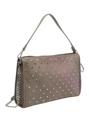 LA CARRIE Downtown Studded Shoulder Bag - Neutrals