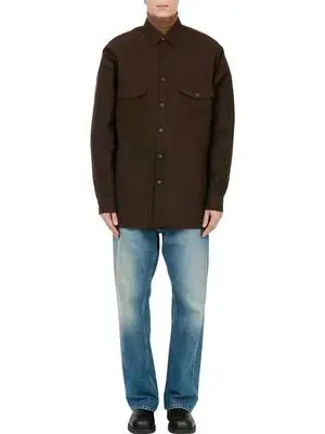 MAISON MARGIELA Reversible Wool-blend Shirt - Brown
