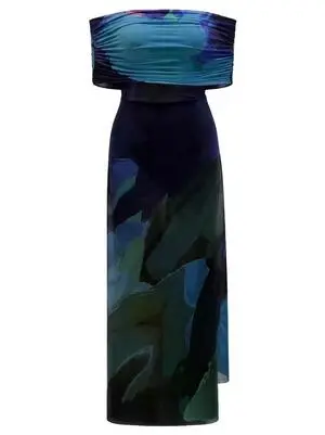 MARLEA MONTE-CARLO MARLEA MONTE-CARLO Gigi Abstract-Print Ruched Midi Dress