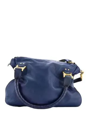 Chloé Chloé Marcie Leather Medium Satchel Blue