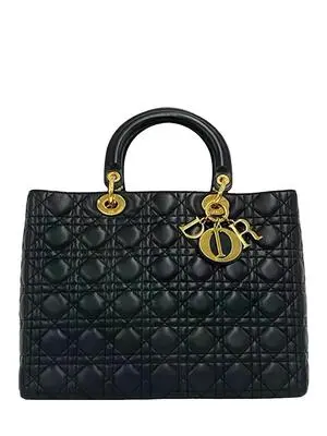 Dior Lambskin Lady Satchel - Black