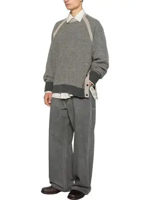 ZIGGY CHEN Raglan Sleeve Sweater - Grey