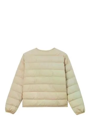CHOCOOLATE Quilted Logo-embroidered Zip-up Jacket - Neutrals