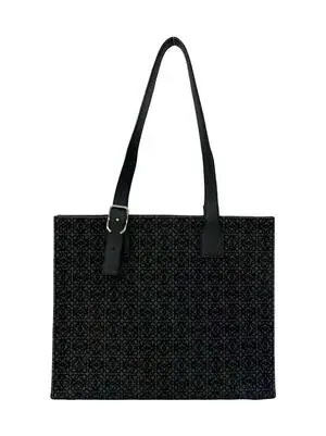 Loewe Anagram Canvas Tote Bag - Black