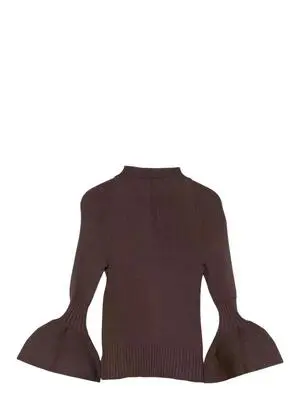 GENNY Genny Ribbed Bell-Sleeve Sweater