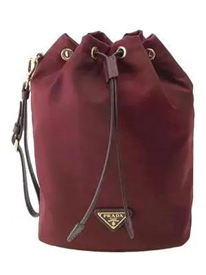 Prada Tessuto Drawstring Pouch - Red