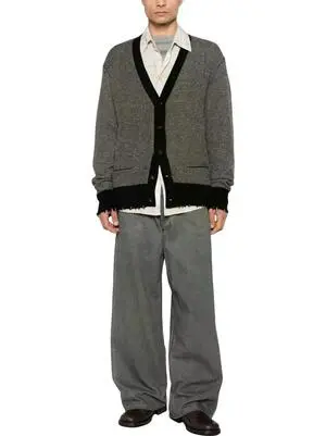 ZIGGY CHEN Distressed Cardigan - Grey