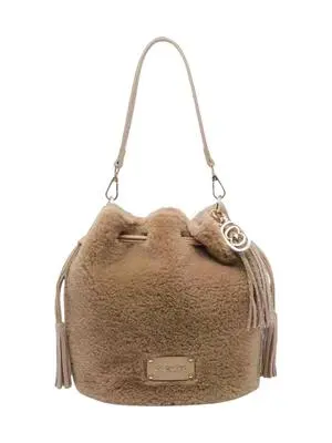 LA CARRIE Teddy Bucket Bag - Neutrals