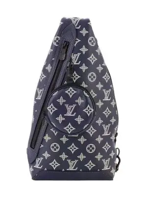LOUIS VUITTON Duo Sling Bag Monogram Shadow Leather - Blue