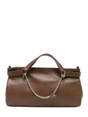 Orciani Chain Detail Leather Shoulder Bag - Brown