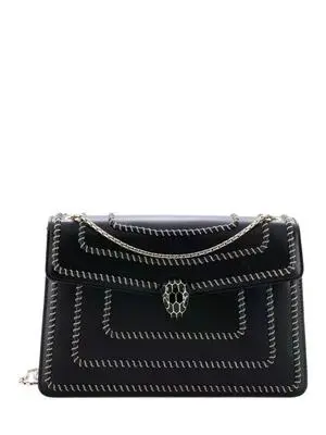 BVLGARI Bvlgari Serpenti Forever Embellished Leather Medium Shoulder Bag