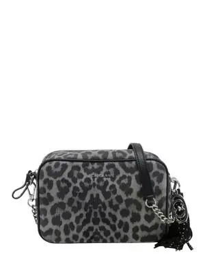 LA CARRIE Leopard-print Crossbody Bag - Grey