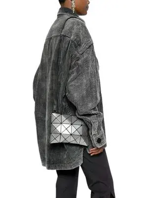 Issey Miyake Lucent Basics Geometric Shoulder Bag - Silver