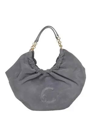 COCCINELLE Ruched Chain-link Tote Bag - Grey