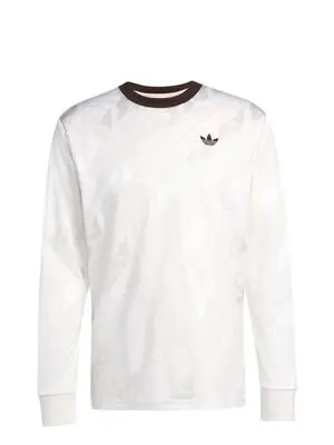Adidas Jacquard Trefoil Longsleeve Jersey - Cloud White