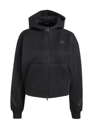 Adidas Z.n.e. Cropped Full Zip Sweatshirt - Black
