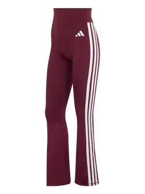 Adidas Adidas Optimé Essentials 3-Stripes Flared Leggings Maroon
