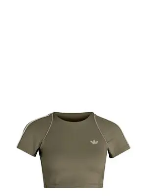 Adidas Originals Sport Superstar Bra Tee S Olive Strata