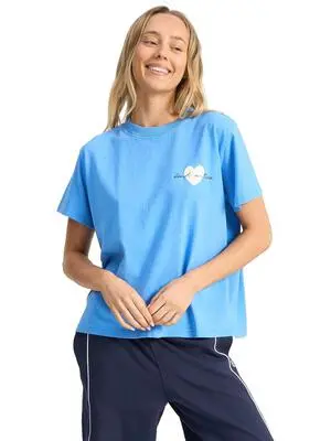 BONDI ACTIVE Head Over Heels Relaxed Fit Pigment-dyed Tee - Blue