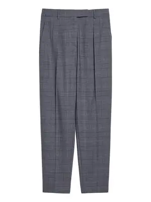Max Mara Checked Straight-leg Trousers - Medium Gray