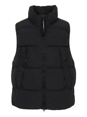 C.P. COMPANY Zippered Down Vest - Black