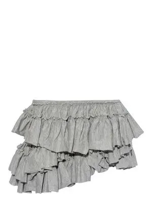 Dries Van Noten Ruffled Micro Shorts - Grey