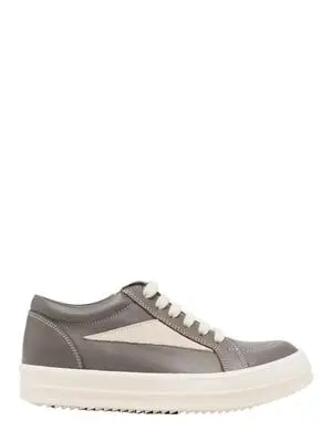 Rick Owens Leather Contrast-panel Sneakers - No