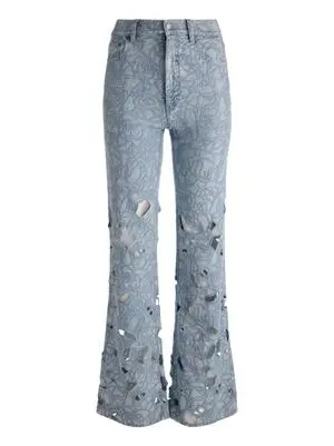 ALICEOLIVIA Belted Jeans - Gray