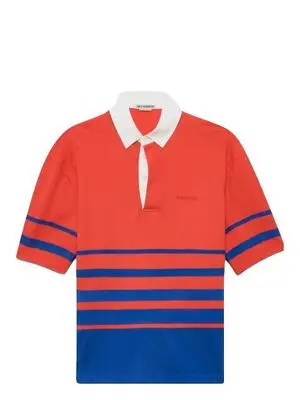 J.W.ANDERSON Red And Blue Striped Rugby Polo Shirt - Red/blue