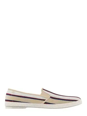 RIVIERAS Rivieras Classic Playa Deauville Striped Canvas Slip-On Shoes