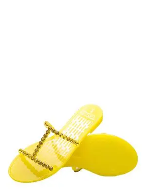 IZSEL Melissa Embellished Pvc Sandals - Yellow
