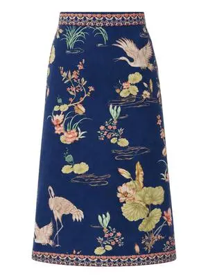 RAISHMA Raishma Kylie Printed Midi Skirt