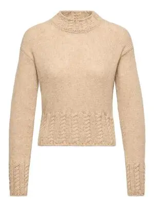 Moncler Moncler Alpaca Blend Turtleneck Sweater Beige