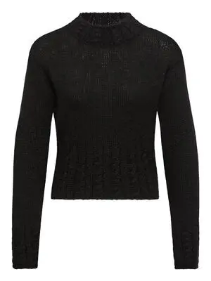 Moncler Moncler Alpaca Blend Turtleneck Sweater Black