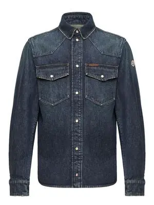 Moncler Moncler Denim Shirt Jacket Blue