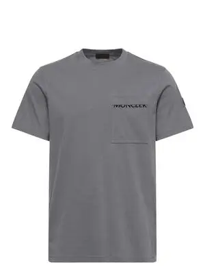 Moncler Logo Cotton Jersey T-shirt - Grey