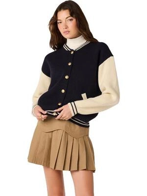 ASTR THE LABEL ASTR THE LABEL Grayson Colorblock Varsity Jacket