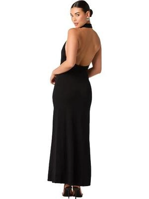 ASTR THE LABEL ASTR The Label Knit Halter Maxi Dress With Open Back