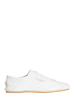 Dolce & Gabbana Low Top Leather Sneakers - White