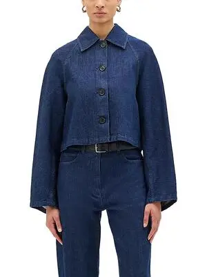 Another Tomorrow Denim Blouson - Indigo