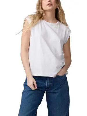 INGRID & ISABEL Ingrid & Isabel Relaxed Crew Neck Cotton Maternity Tank White