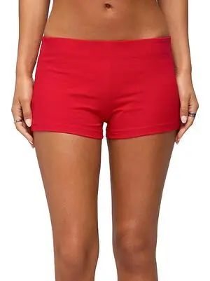 EDIKTED Briony Micro Shorts - Red