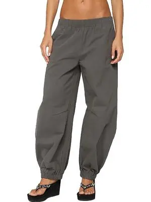 EDIKTED Cotton Parachute Pants - Dark-gray