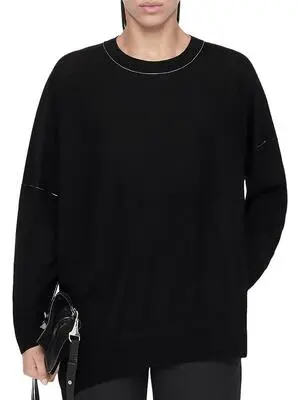 ALLSAINTS Martel Wool Crewneck Sweater - Black